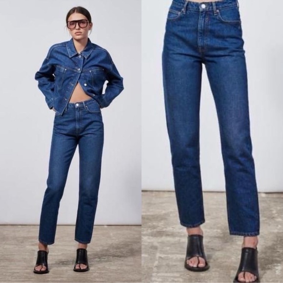 Zara | Jeans | Zara The 9s Mom Fit In Too Long Blue | Poshmark
